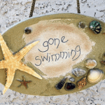 Gone Swimming Beach Plaque - Crafts by Amanda