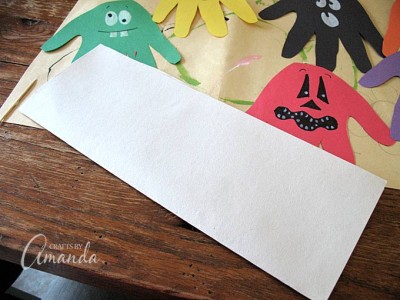 Halloween Handprint Ghoul Banner - a fun handprint craft