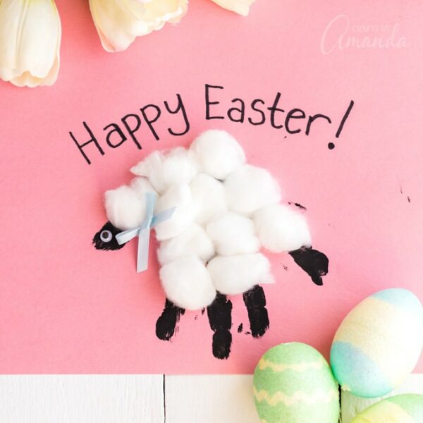 Handprint Lamb for Easter - Crafts by Amanda - Easter Crafts
