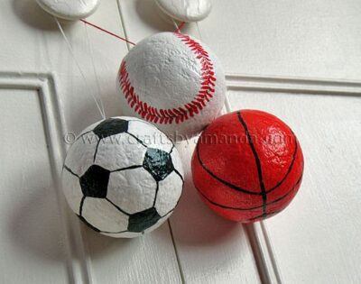 Sports Ball Ornaments - Crafts by Amanda