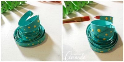 Cardboard Tube Coiled Snakes: recycled tubes turned into sneaky snakes!