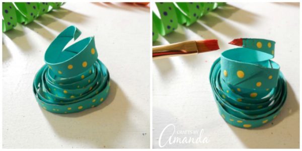 Cardboard Tube Coiled Snakes: recycled tubes turned into sneaky snakes!