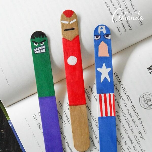 Craft Stick Pencil Bookmarks: the perfect back to school craft