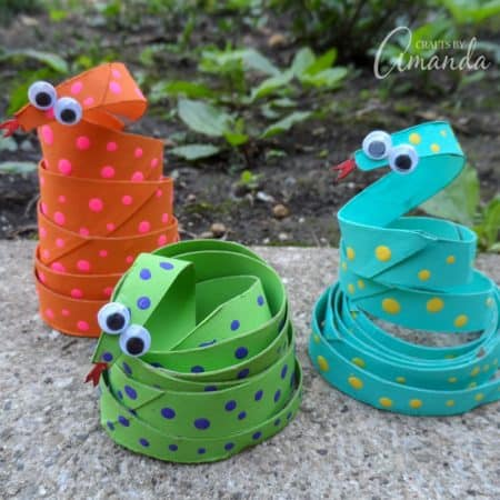 Cardboard Tube Coiled Snakes - Crafts by Amanda - Cardboard Tube Crafts ...