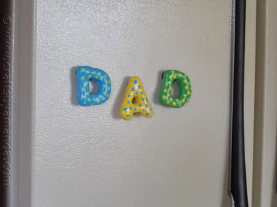 Salt Dough Dad Magnets - Crafts by Amanda