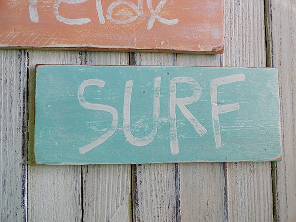 Beach Signs: weathered rustic beach signs you can make yourself