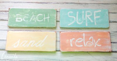 Beach Signs: weathered rustic beach signs you can make yourself