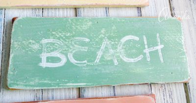 Beach Signs: weathered rustic beach signs you can make yourself