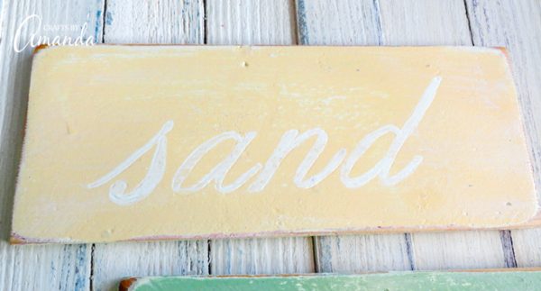 Beach Signs: weathered rustic beach signs you can make yourself