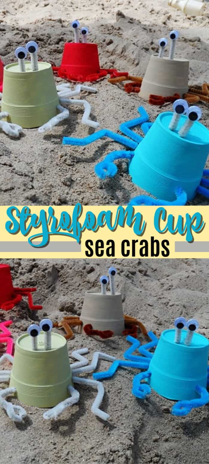 Styrofoam Cup Sea Crabs - Crafts by Amanda