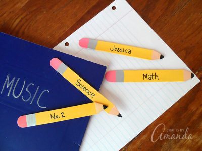 Craft Stick Pencil Bookmarks: the perfect back to school craft
