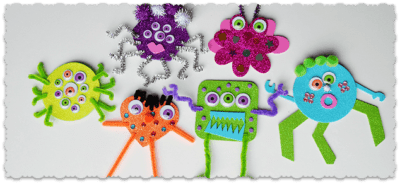 Glitter Foam Monsters - Crafts by Amanda