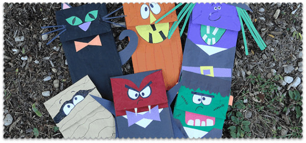 Halloween Craft: Paper Bag Puppets - Crafts by Amanda