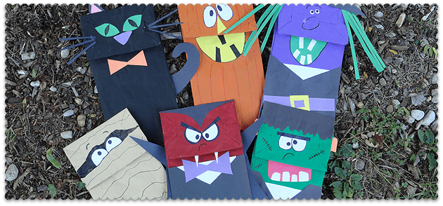 Halloween Craft: Paper Bag Puppets - Crafts by Amanda