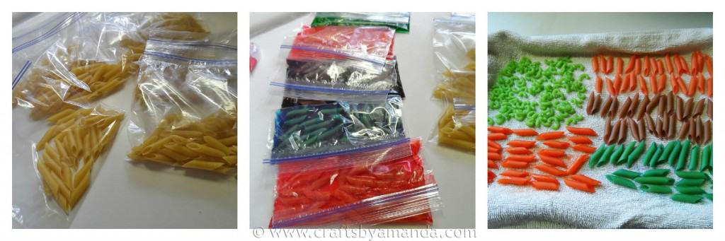 Colorful Pasta Monsters - Crafts by Amanda