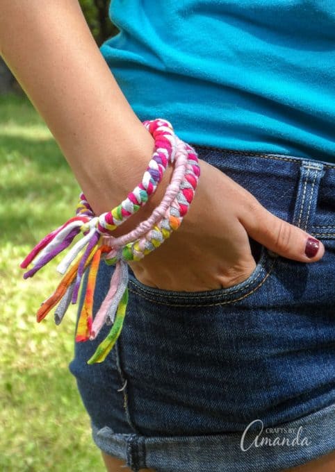Make Bracelets from Recycled T-shirts - Crafts by Amanda - Wearable ...