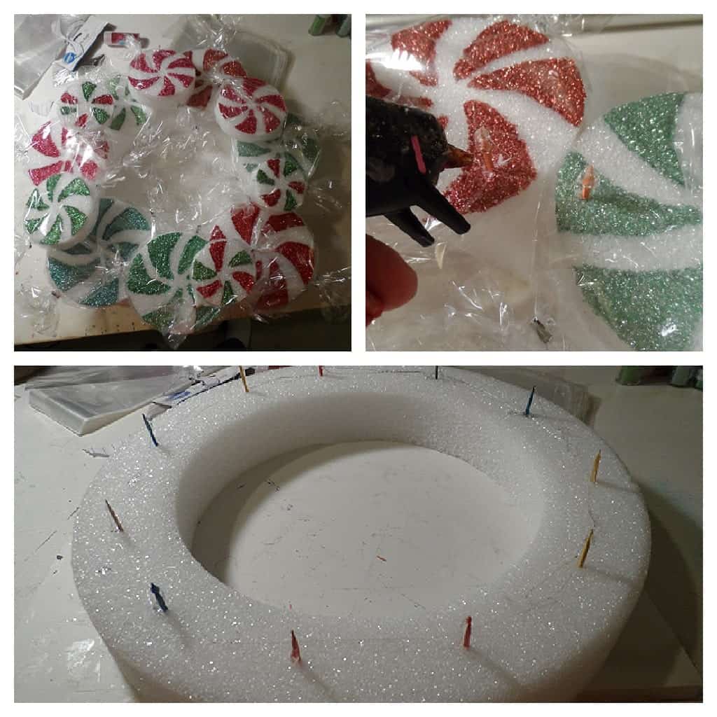 Peppermint Candy Wreath - Crafts by Amanda