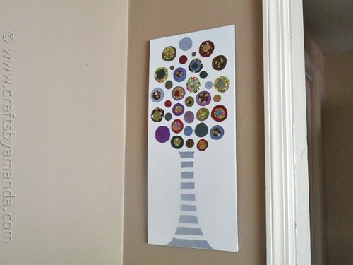 Colored Denim Circle Tree - Crafts by Amanda