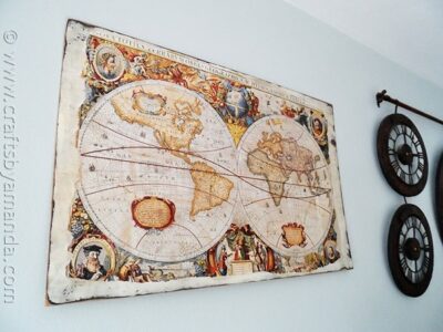 Distressed Crackled Vintage Map - Crafts by Amanda