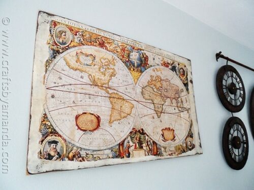 Distressed Crackled Vintage Map - Crafts by Amanda