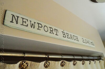 Weathered Newport Beach Sign - Crafts by Amanda