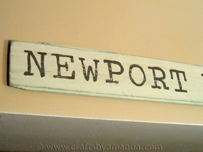 Weathered Newport Beach Sign - Crafts by Amanda