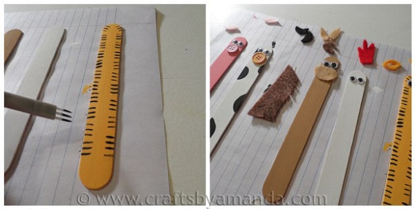 Craft Stick Farm Animals - craft for kids - Crafts by Amanda