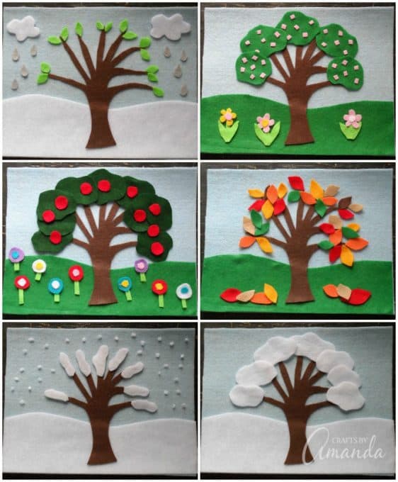 Felt Board Craft: 4 Seasons Felt Board Craft, great for kids!