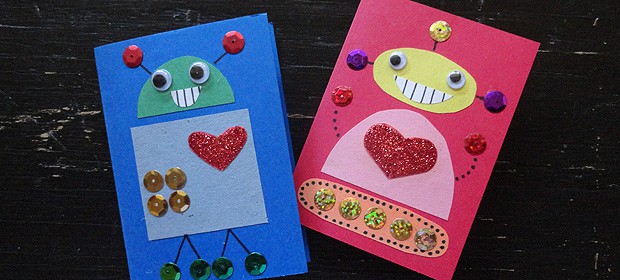 Robot Valentines: Easy kid's craft for Valentine's Day