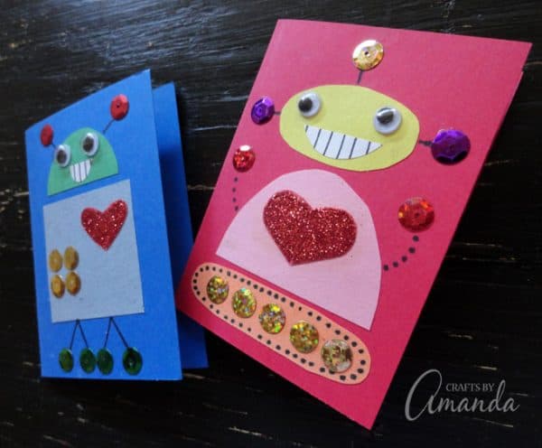 Robot Valentines: Easy kid's craft for Valentine's Day