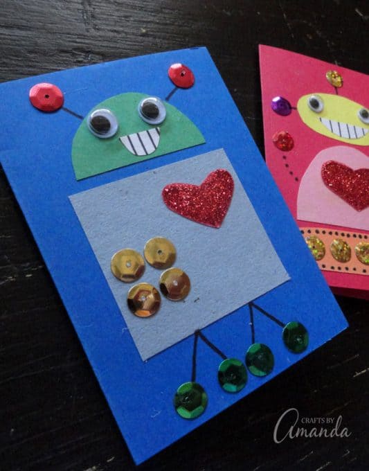 Robot Valentines: Easy kid's craft for Valentine's Day