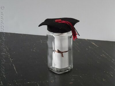 Make a Graduation Cap Gift Jar - Crafts by Amanda