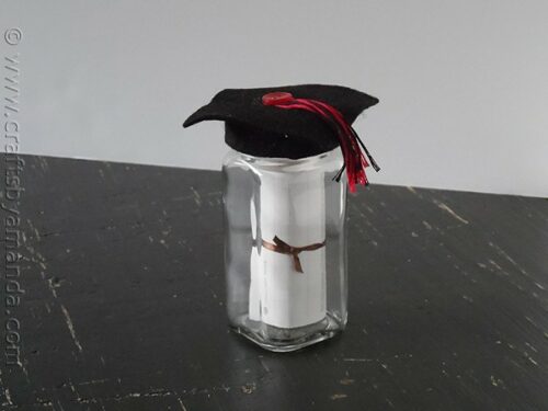 Make a Graduation Cap Gift Jar - Crafts by Amanda