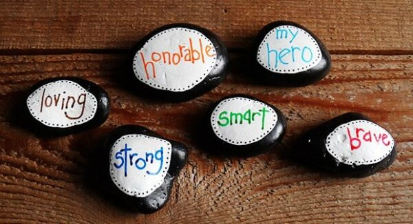 Father's Day Hero Stones- Father's Day Gift Idea - Crafts by Amanda