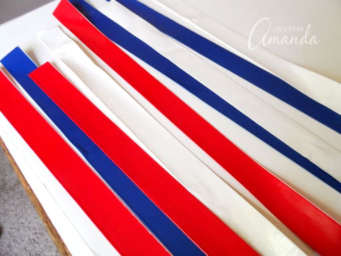 Patriotic Duct Tape Parade Stick: have the kids help with this ...