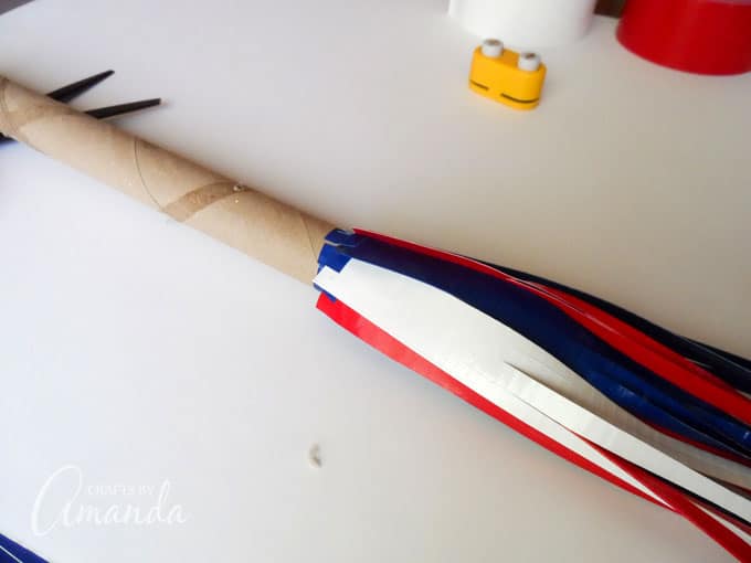 Patriotic Duct Tape Parade Stick: have the kids help with this ...