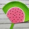 Paper Plate Watermelon Fan Tutorial - Crafts by Amanda