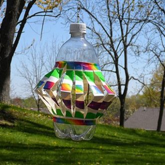 Plastic Bottle Wind Spinner - a recycled craft for kids - Crafts by Amanda