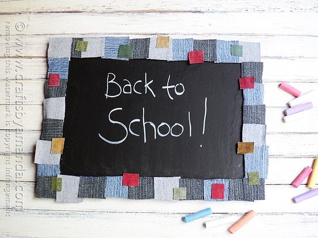 Denim Mosaic Chalkboard - Crafts by Amanda