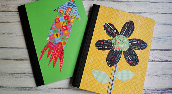 Decorating a Composition Notebook - Crafts by Amanda