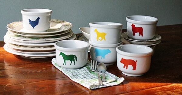 Farm Animal Bowls - Crafts by Amanda
