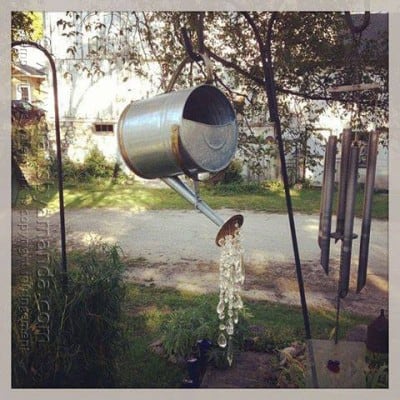 Watering Can that Pours Crystals: an absolutely beautiful garden display!