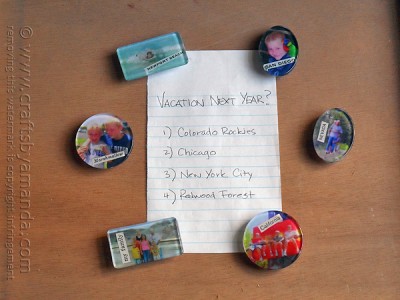 Family Photo Magnets - Crafts by Amanda