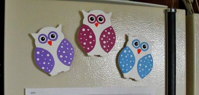 Polka Dot Owl Magnets - Crafts by Amanda