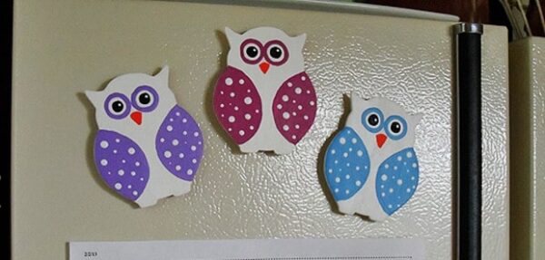 Polka Dot Owl Magnets - Crafts by Amanda