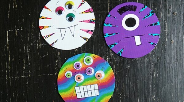 Duck Tape CD/DVD Monsters - Crafts by Amanda