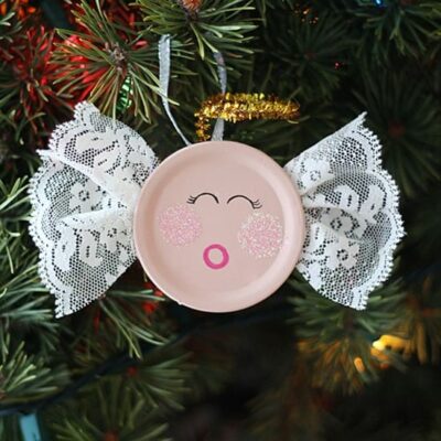 Recycled Canning Lid Angel Ornament - Crafts by Amanda