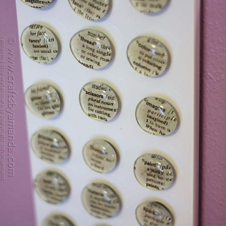 Dictionary Magnets with Crafty Words - Crafts by Amanda