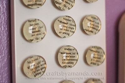 Dictionary Magnets with Crafty Words - Crafts by Amanda