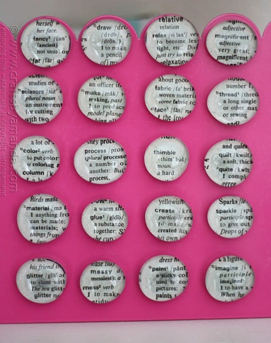Dictionary Magnets with Crafty Words - Crafts by Amanda